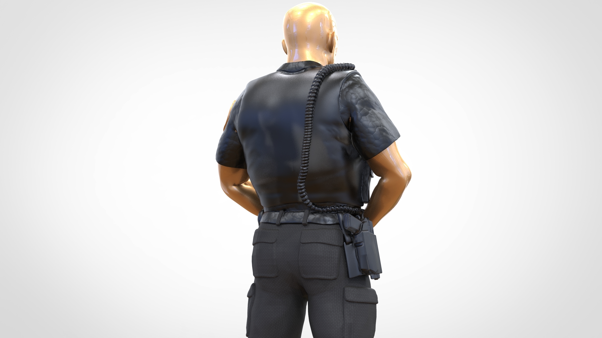 STL file N1 American Police Officer Miniature Updated Pose 3D print ...