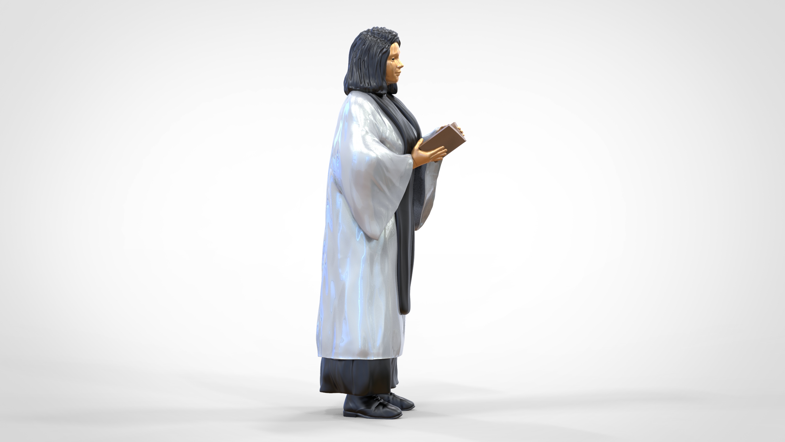 STL file N2 woman vicar clergy in the church・3D printing design to ...