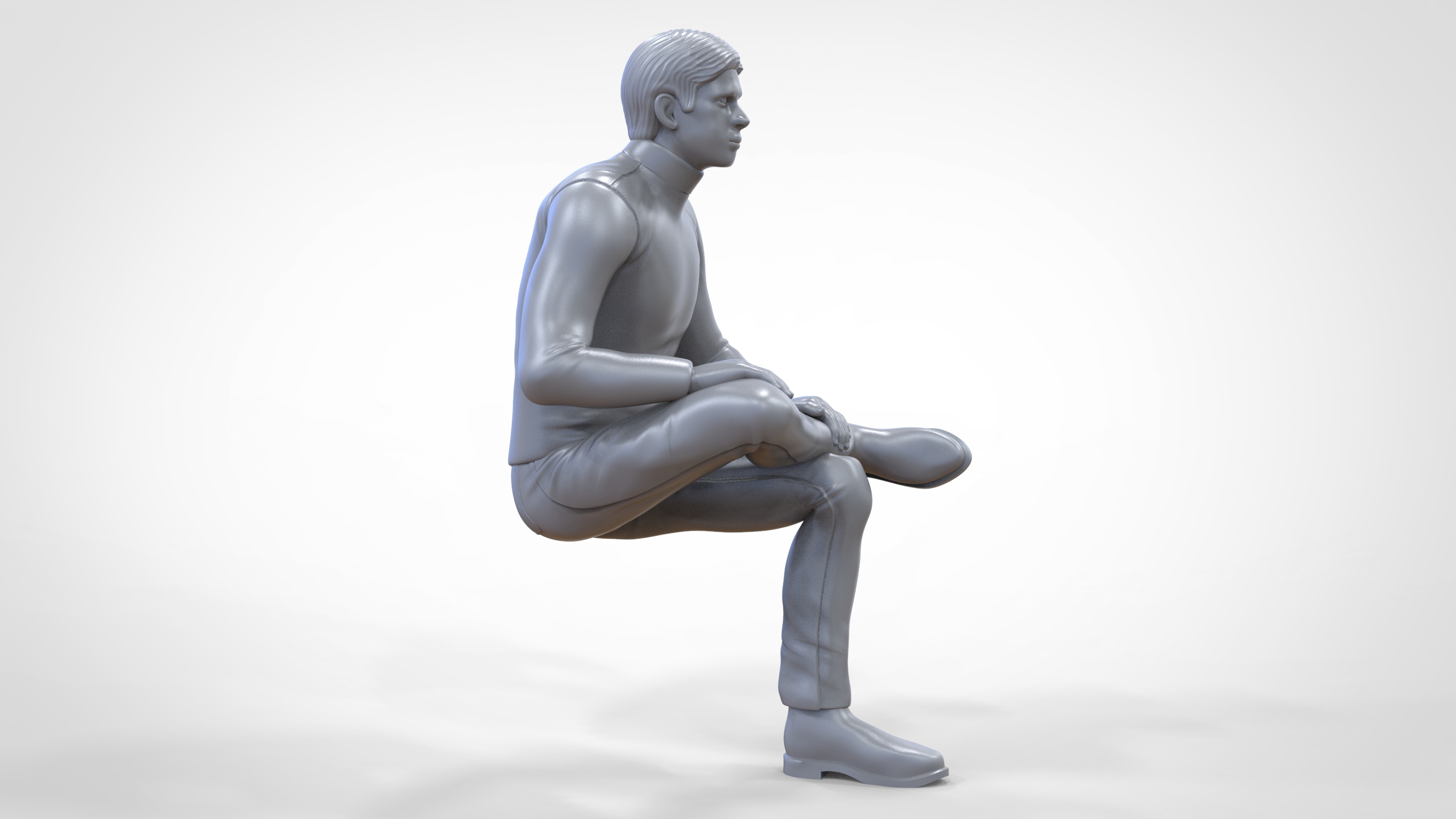 STL file N3 Sitting man waiting 👨・3D printable model to download・Cults