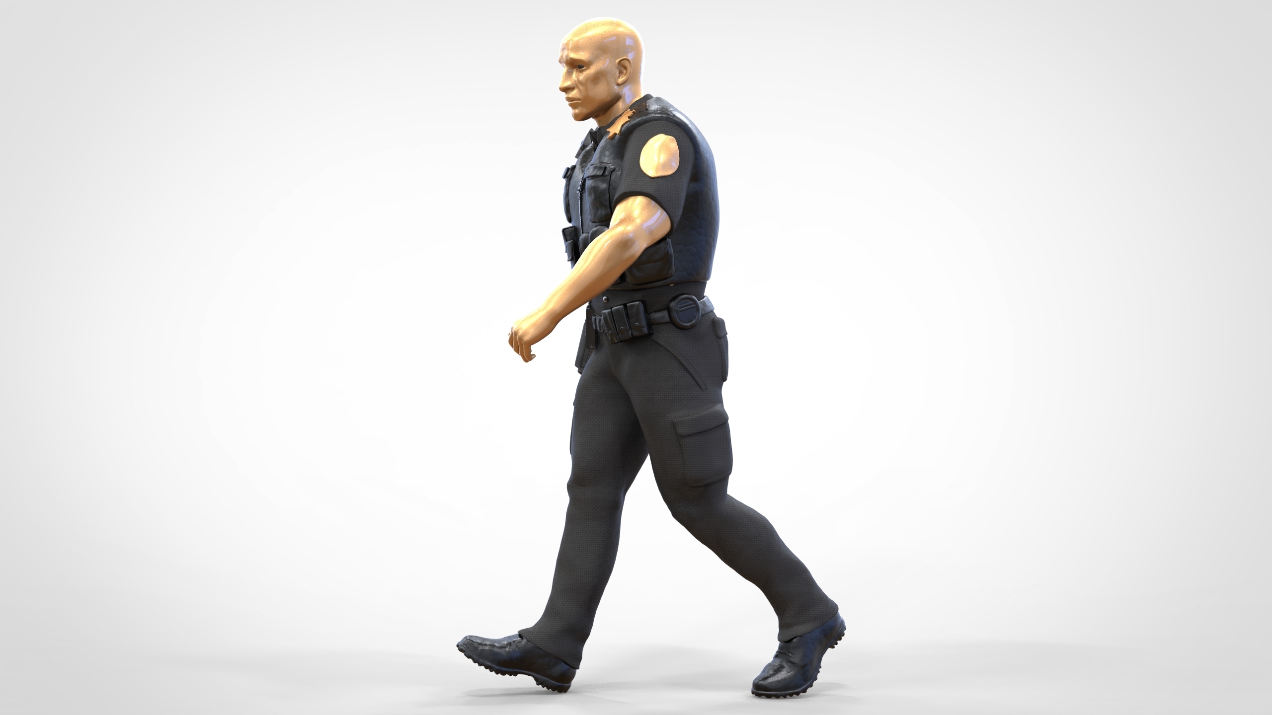 Download 3MF file N3 American Police Officer Miniature Walking ...