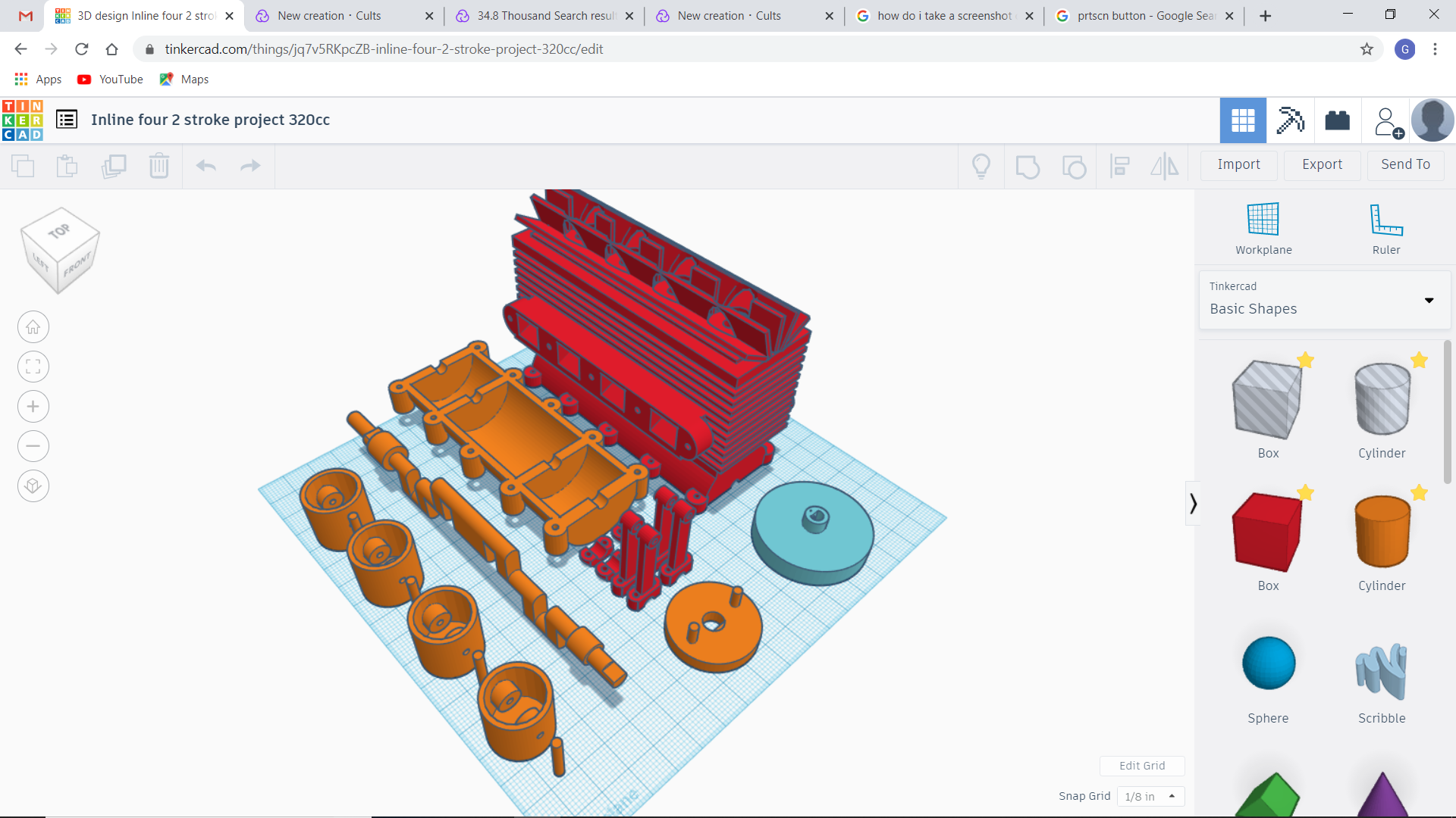 STL file Inline Four 2 Stroke Kit (320cc)・3D printable model to ...