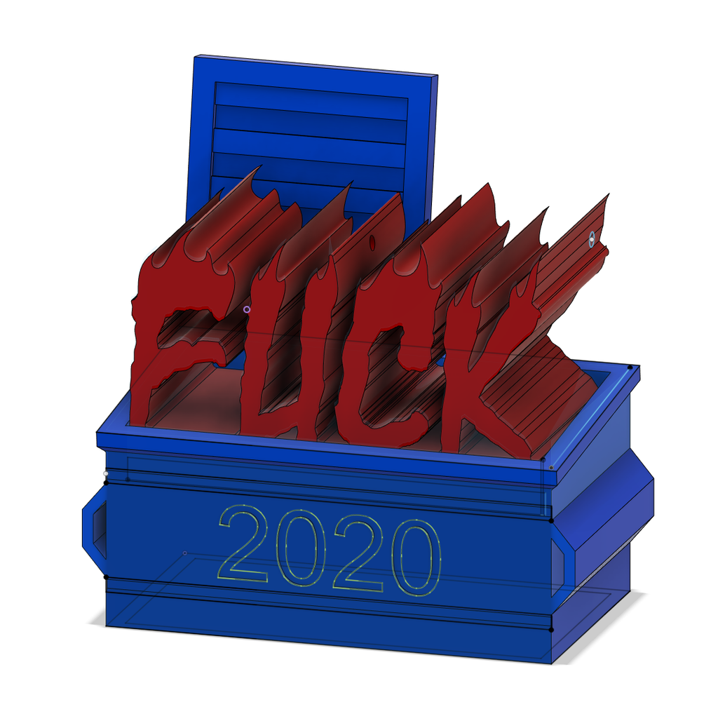 Free STL file 2020 Dumpster Fire Ornament・3D printable object to ...