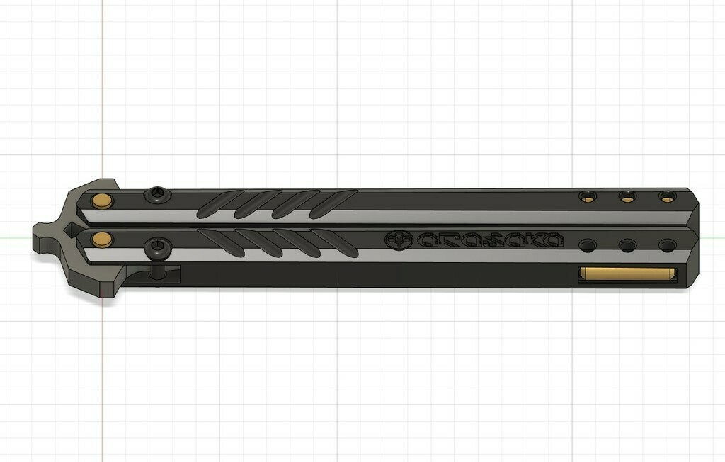 Free 3D file Balisong (cyberpunk Arasaka logo) 🎠・3D print design to ...