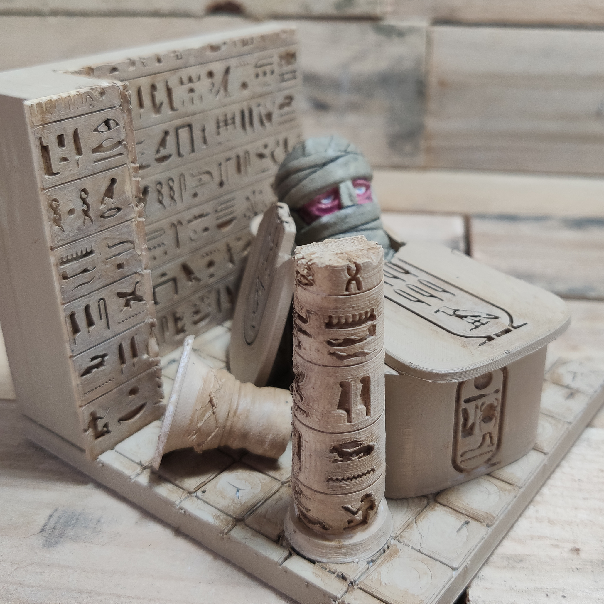 Free STL file The Mummy Diorama for Wekster Mini Dude Mummy・3D printer ...