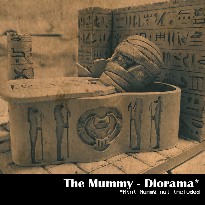 Download free STL file The Mummy Diorama for Wekster Mini Dude Mummy ...