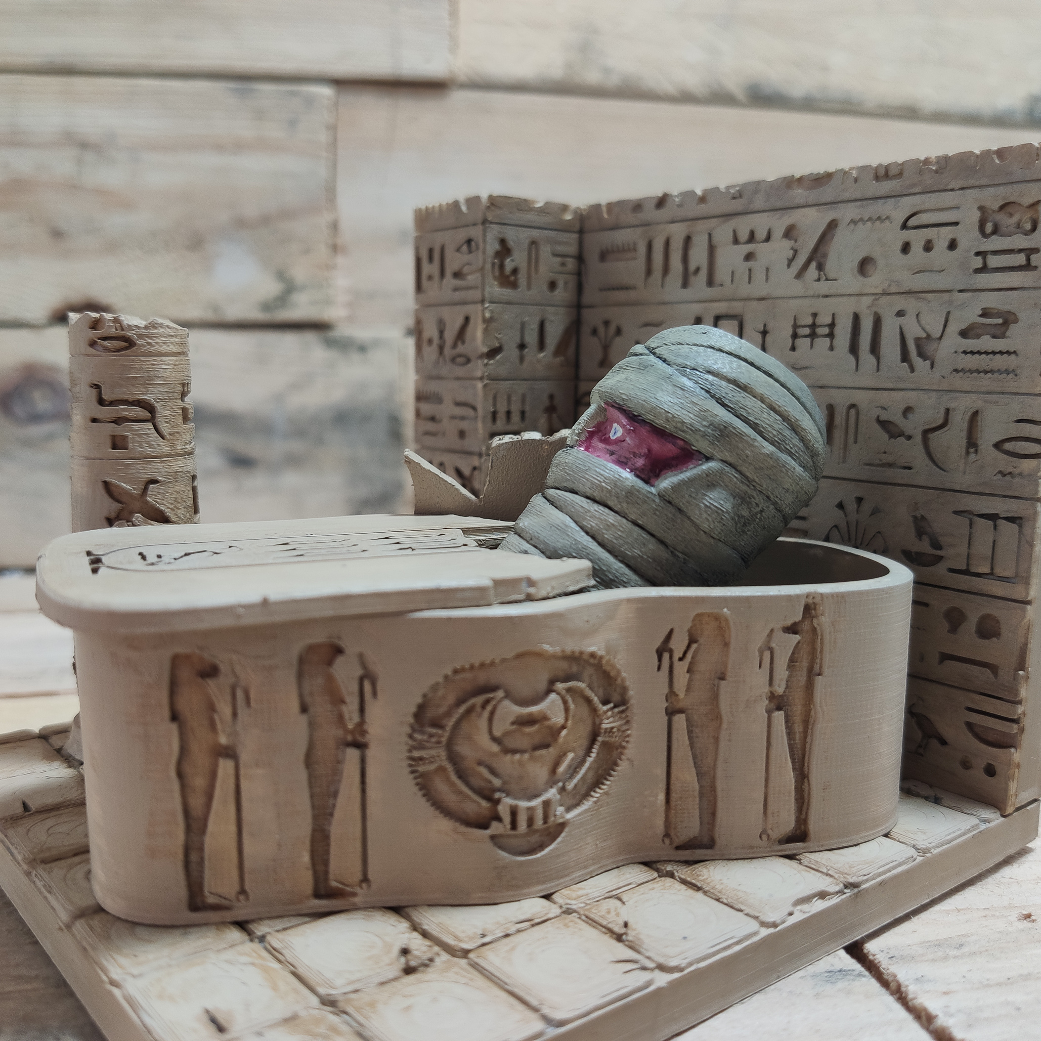 Free STL file The Mummy Diorama for Wekster Mini Dude Mummy・3D printer ...