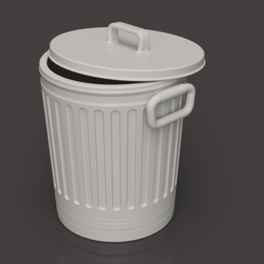 Download STL file Trash Can prop for Dioramas and Tabletop • 3D printer ...