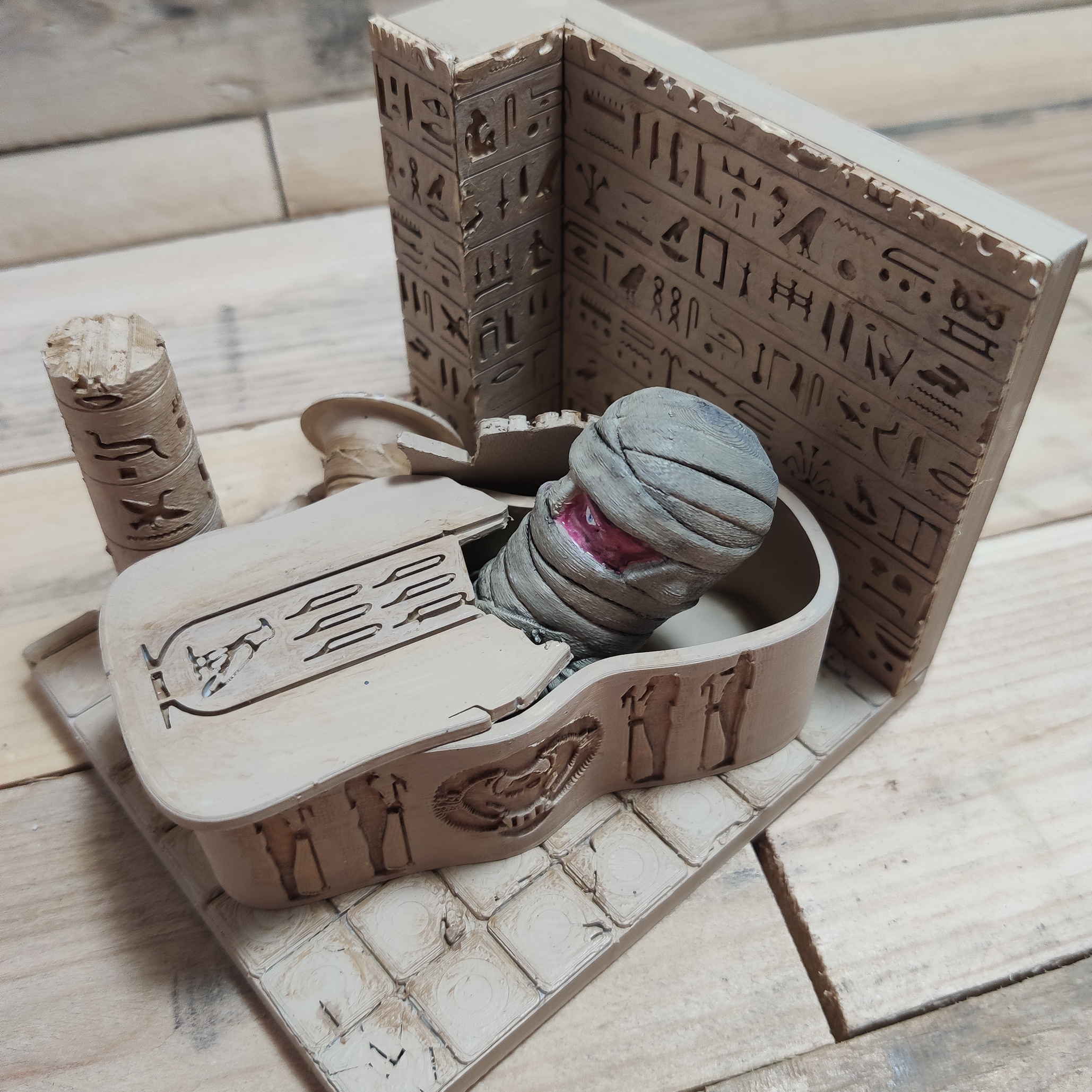 Free STL file The Mummy Diorama for Wekster Mini Dude Mummy・3D printer ...