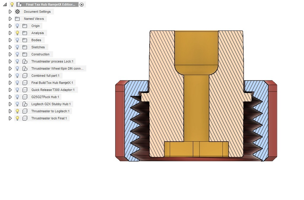 Free 3D file RamjetX Logitech to Thrustmaster Quick Release Adaptor Kit *** Updated 28/06/2020 ...