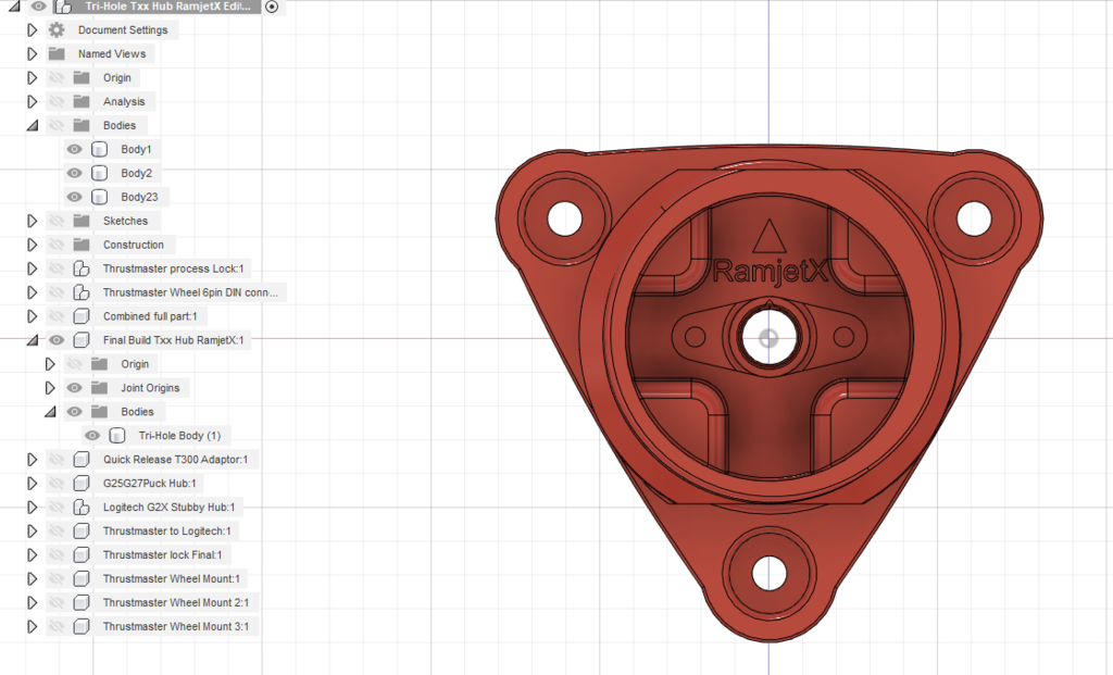 Free 3D file RamjetX 70mm Thrustmaster Tri 3 Hole Mount (both UP/DOWN ...