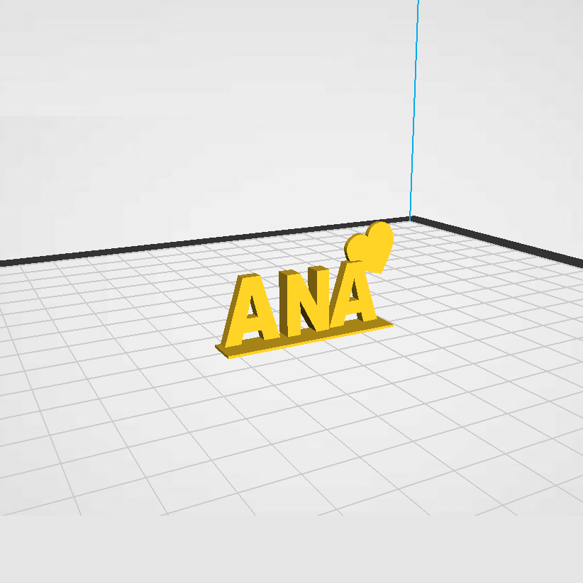 STL file NAME: ANA (HEART) 💜・Model to download and 3D print・Cults