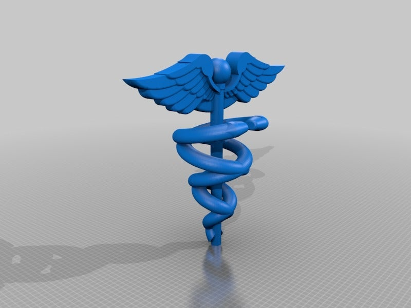 Télécharger fichier OBJ gratuit HM Caducée • Design imprimable en 3D ...