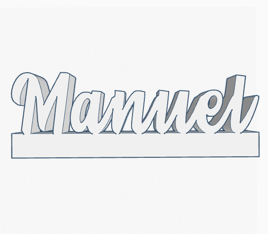 Free STL file Name tag Manuel・Model to download and 3D print・Cults