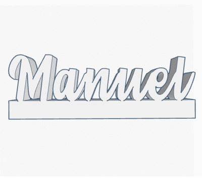 Free STL file Name tag Manuel・Model to download and 3D print・Cults