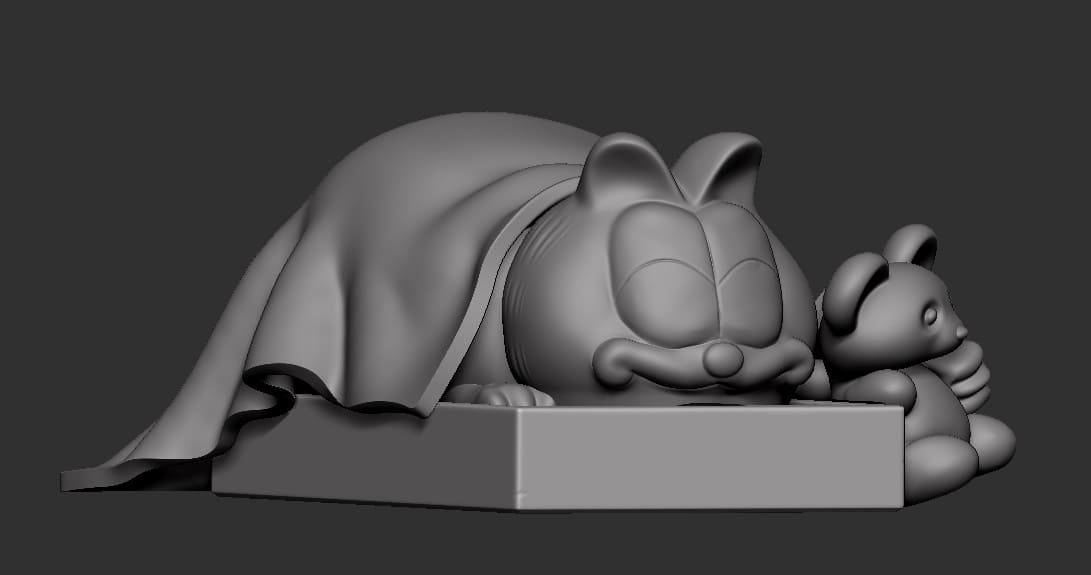 STL file Garfield - Sweet Dreams・3D printer model to download・Cults