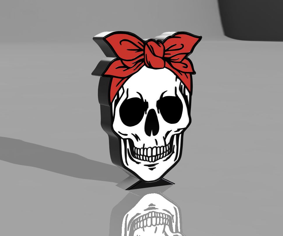 STL file skull lamp・3D printing model to download・Cults