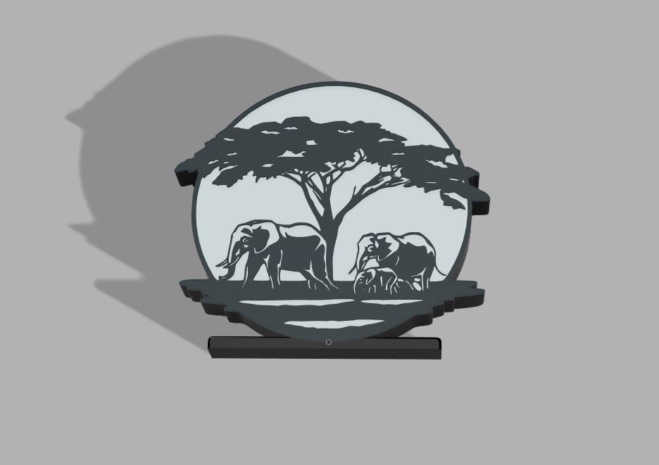 STL file elephant lamp・3D print object to download・Cults