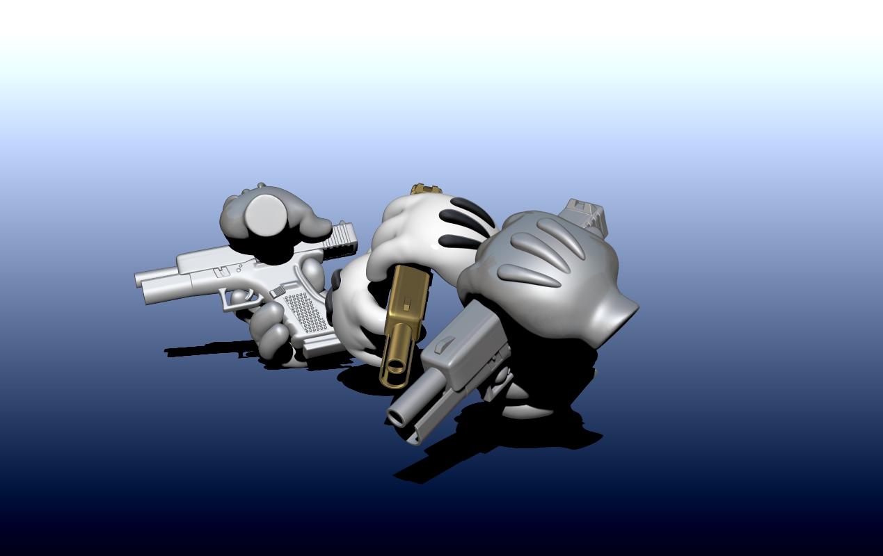 Archivo STL MANOS DE MICKEY CON GLOCK・Idea de impresión 3D para ...
