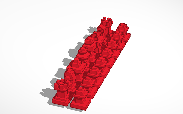 STL file Foldable pixel chess set・Design to download and 3D print・Cults