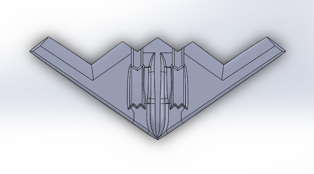 STL file B2 SPIRIT BOMBARDIER・3D print design to download・Cults