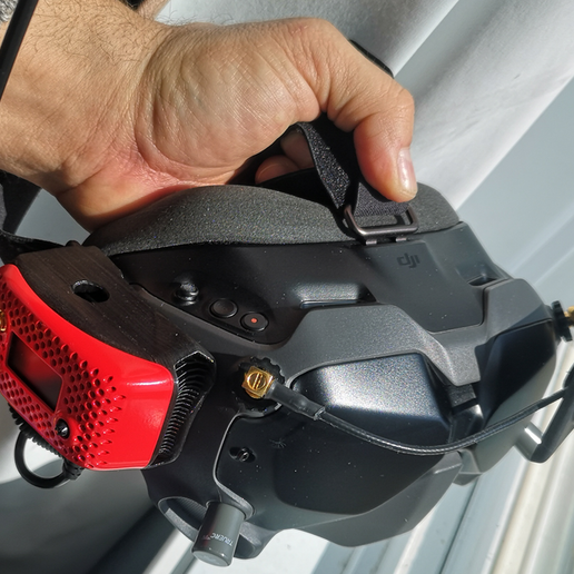 Download free STL file DJI FPV Goggles URUAV Analog Adapter mounting ...