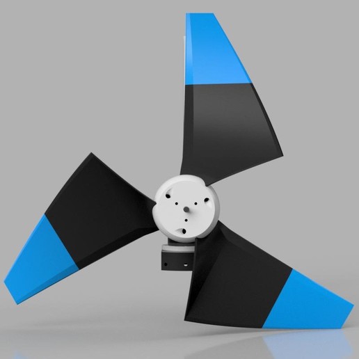 Download STL files Horizontal Axis Wind Turbine (25W, 24V) ・ Cults