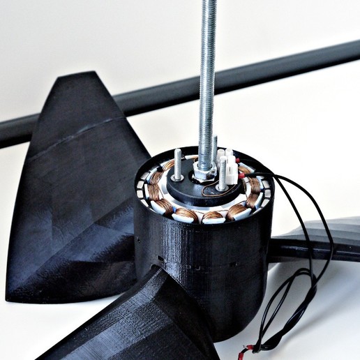 Download STL files Horizontal Axis Wind Turbine (25W, 24V) ・ Cults