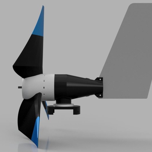 Download STL files Horizontal Axis Wind Turbine (25W, 24V) ・ Cults