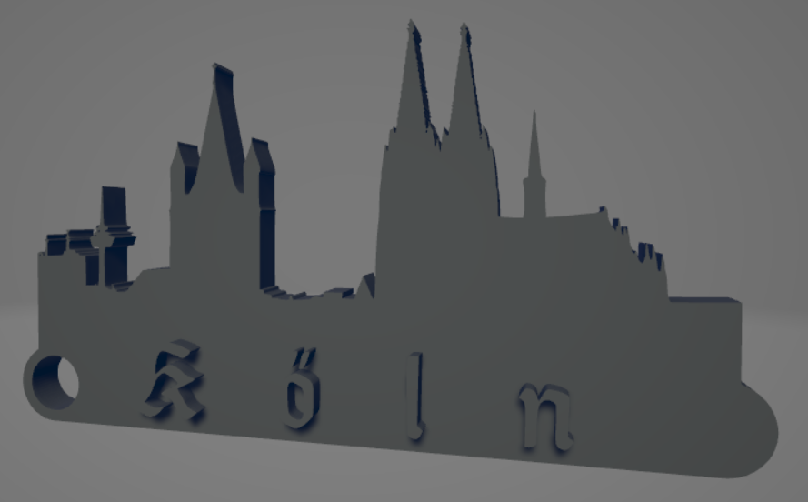 STL file Köln city keychain (silhouette)・Template to download and 3D ...