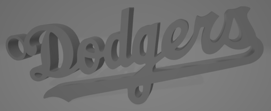 STL file Los Angeles Dodgers keychain・3D printer design to download・Cults
