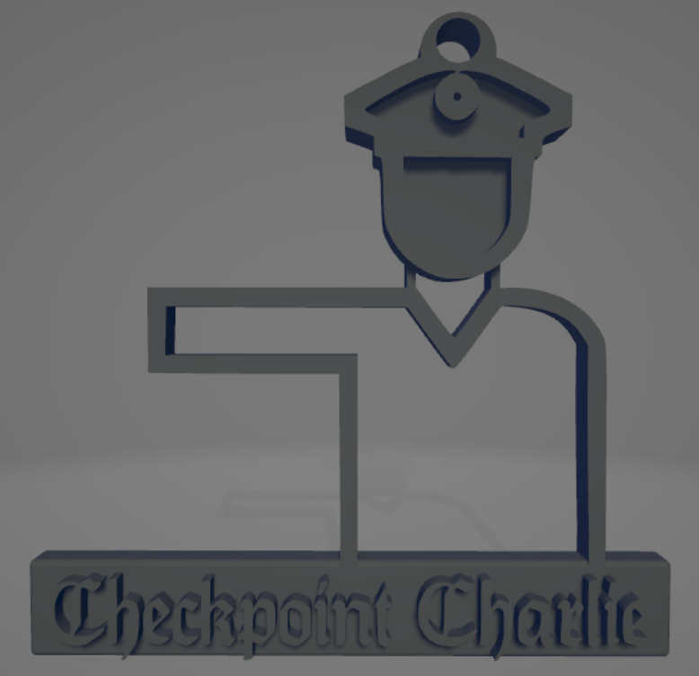 STL file Checkpoint Charlie keychain・3D print design to download・Cults