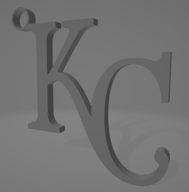 Archivo STL Kansas City Royals keychain・Modelo para descargar e ...