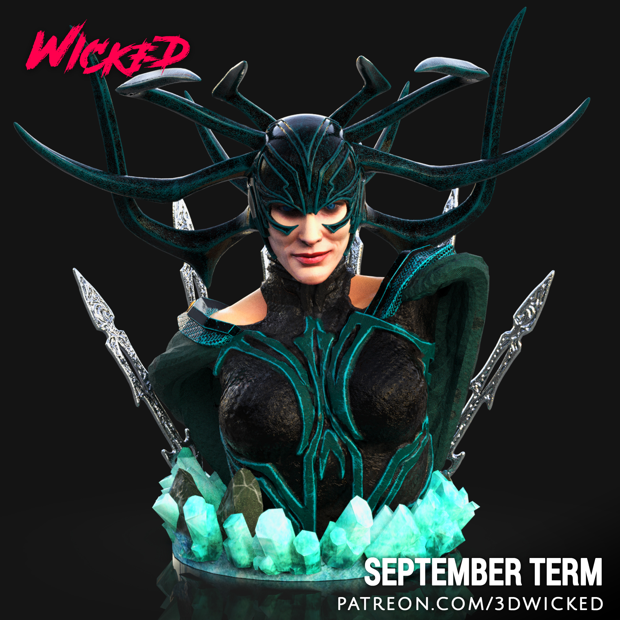 Free 3D file Wicked Marvel Hela Bust: STLs ready for printing 👤・Design ...