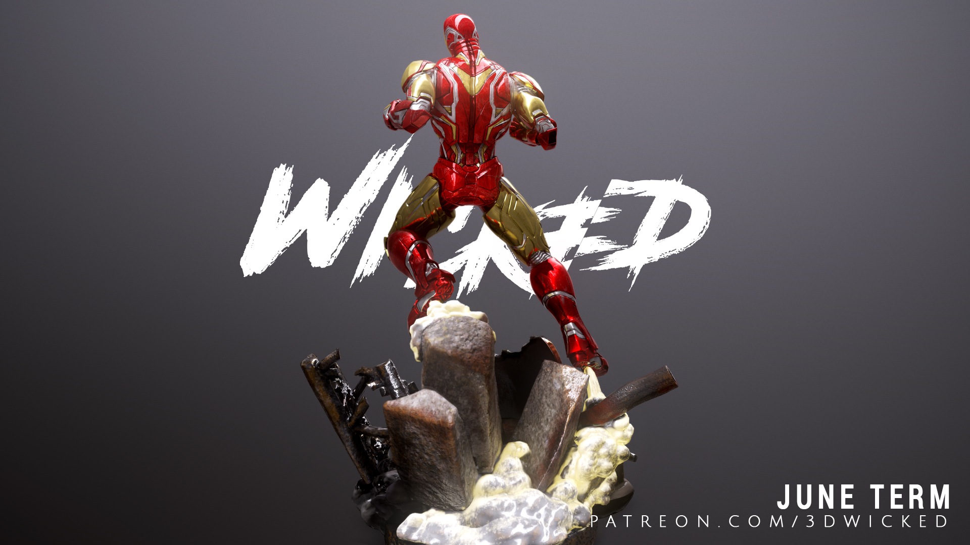 Free STL file Wicked Marvel Avengers Iron man 3d Sculpture: STL ready ...