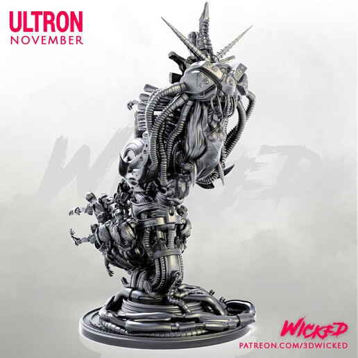 Download STL file Wicked Marvel Ultron Sculpture: STLs ready for ...