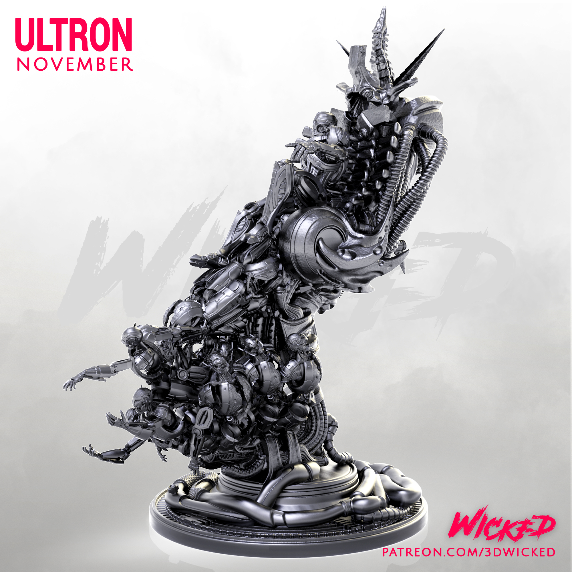3D file Wicked Marvel Ultron Sculpture: STLs ready for printing 🗿・3D ...