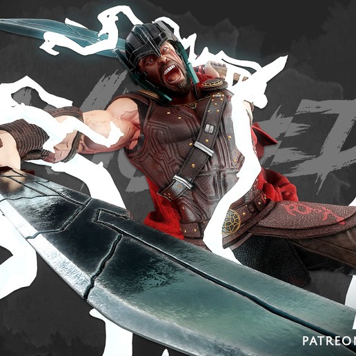 Download STL file Wicked Marvel Thor Ragnarok 3d Sculpture: Avengers ...