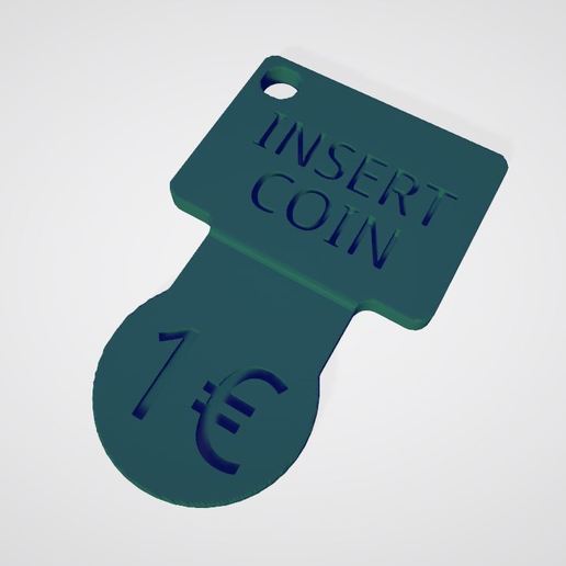 Download free 3D printer files Key ring for shopping cart ・ Cults