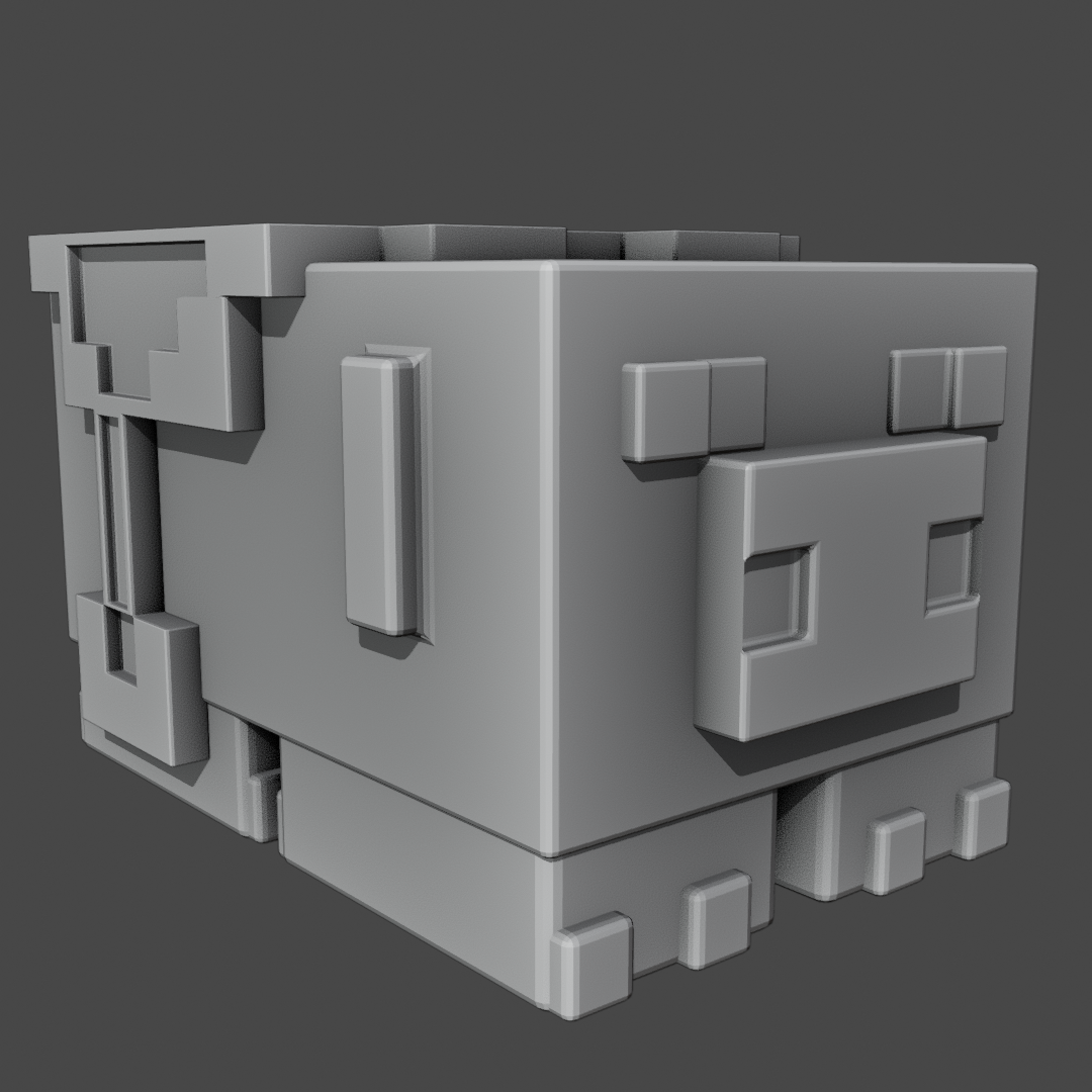 Бесплатный OBJ файл Minecraft Mini pig with saddle 🐖・Модель 3D-принтера ...