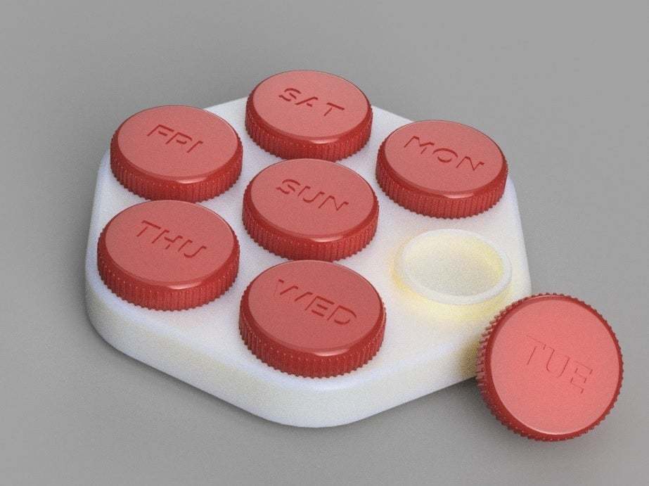 Free STL file Weekly pills case 💊・3D printing idea to download・Cults