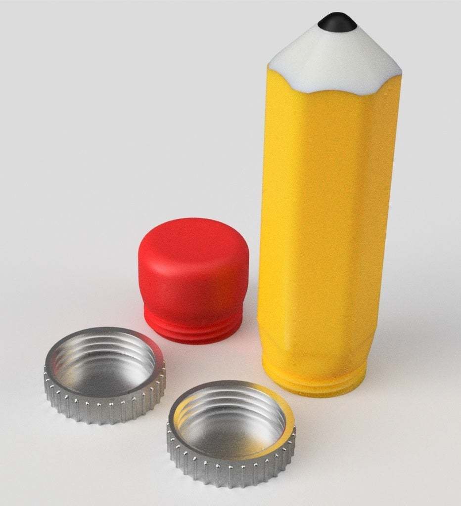 Free STL file Pencil case with two departments・3D printing template to ...