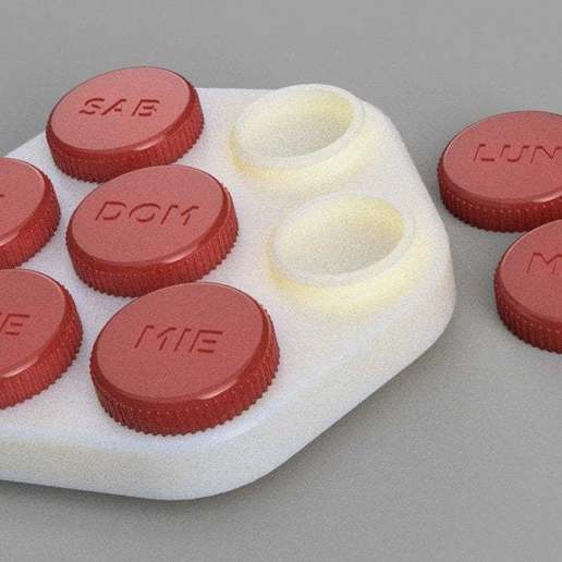 Download free STL file Weekly pills case • Design to 3D print ・ Cults
