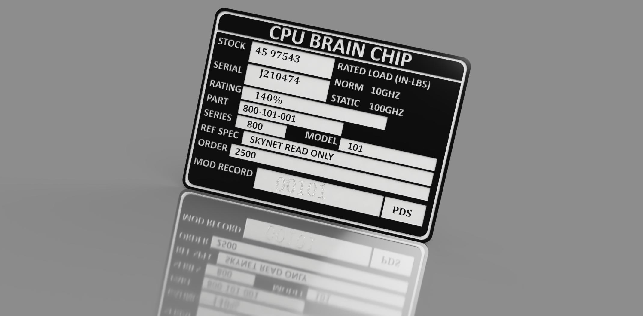 STL file Carlz Terminator Brain Chip Tag・Design to download and 3D ...
