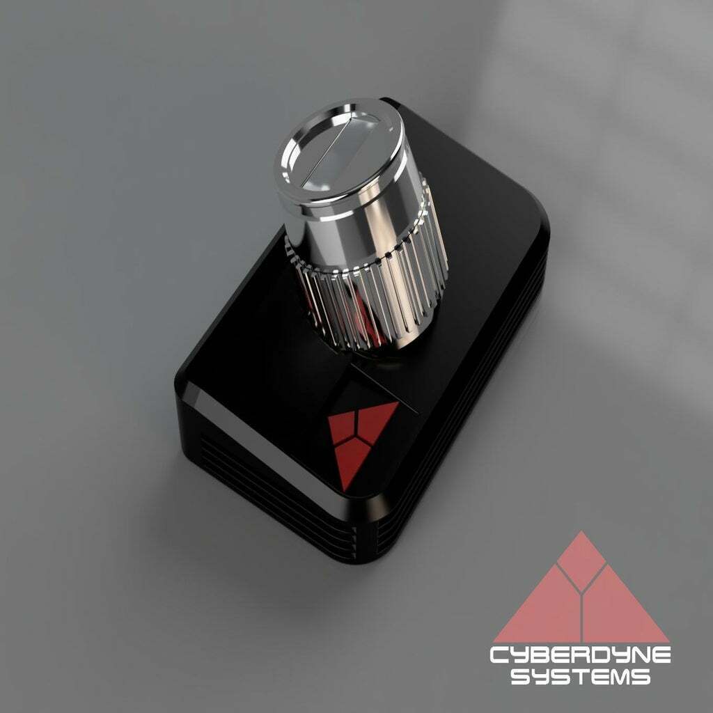 3D file Carlz Cyberdyne T-800 Chip Holder + Base・3D printable model to ...