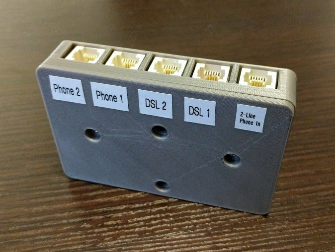 Free STL file 2-line DSL and phone splitter・Template to download and 3D ...