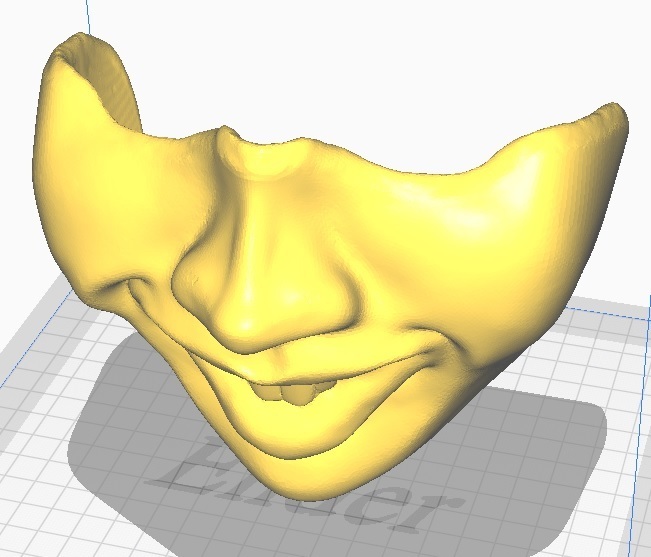 STL file PENNYWISE HALF FACE MASK・3D print design to download・Cults