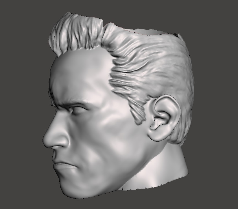 STL file MATTE TERMINATOR HALF FACE・3D print design to download・Cults