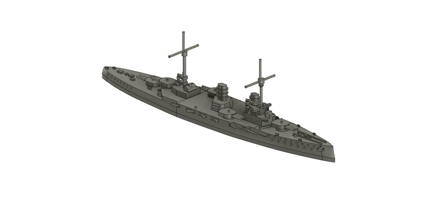 STL file Moltke Class Battlecruiser・Model to download and 3D print・Cults