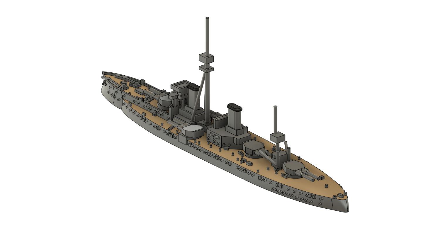 Free STL file HMS Dreadnought (1906)・Template to download and 3D print ...