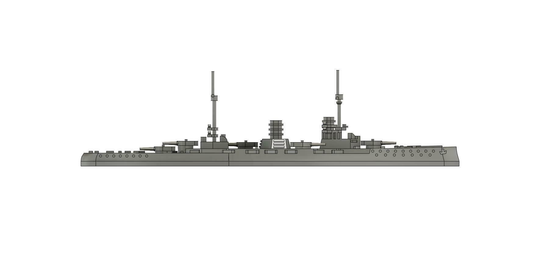 STL file Moltke Class Battlecruiser・Model to download and 3D print・Cults